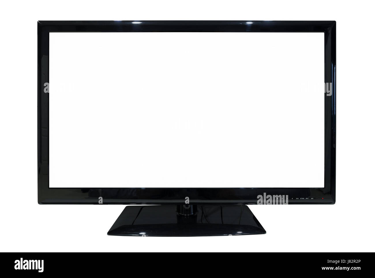 LED TV with blank screen isolated on white background (with clipping ...