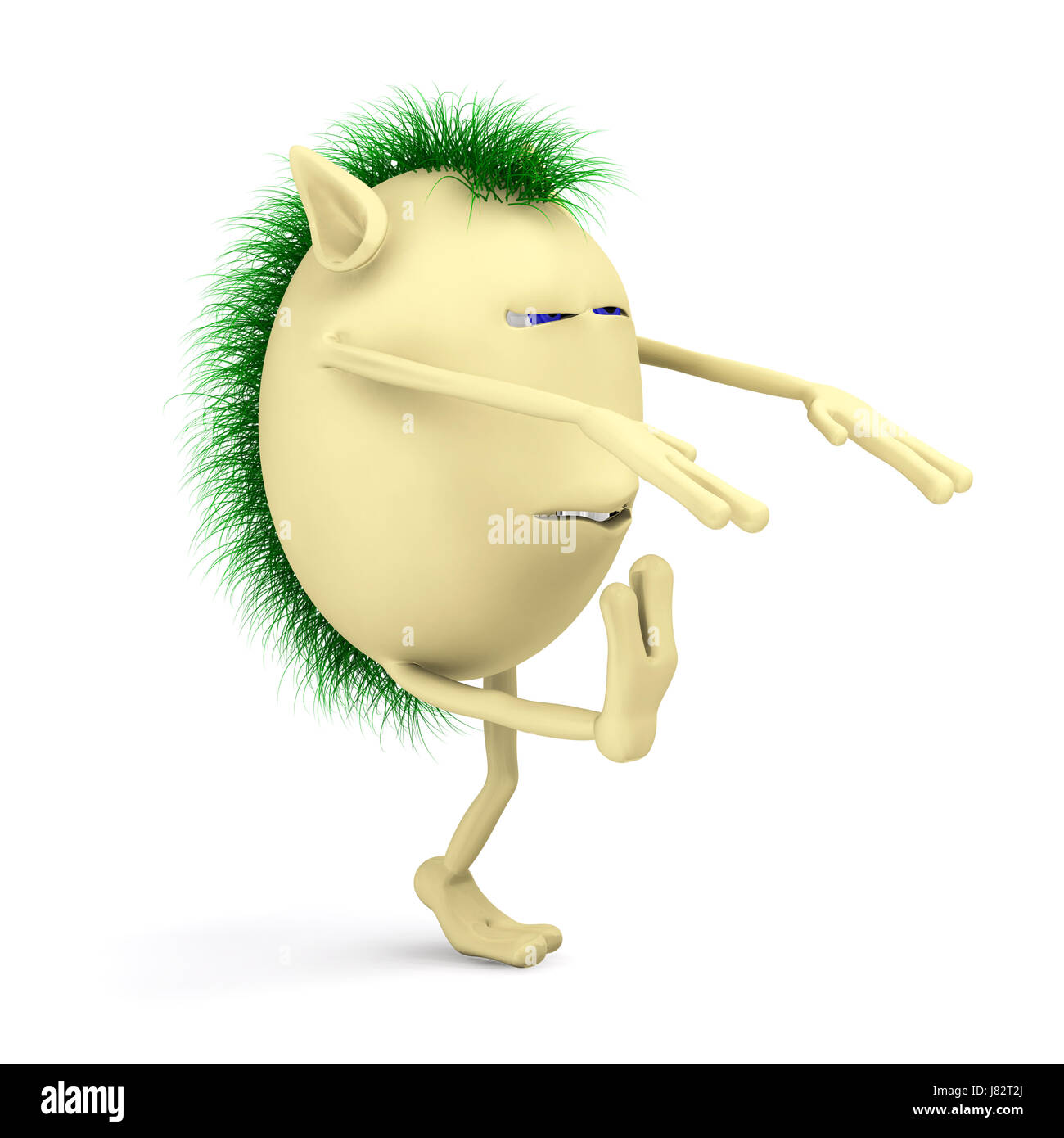 moon character puppet walk go going walking isolated model design ...