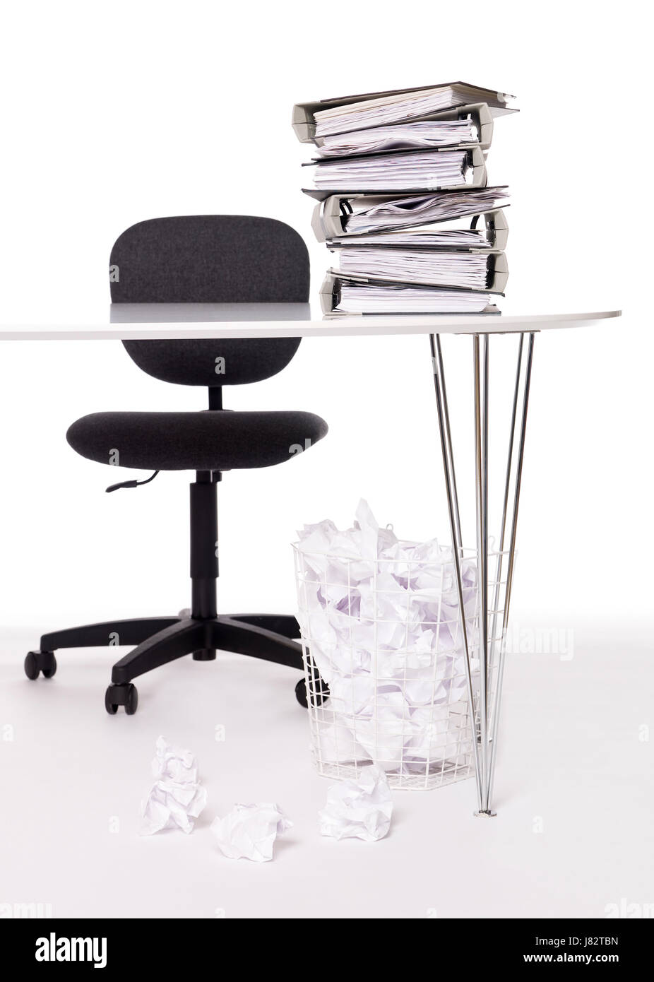desk secretary basket messy desktop clutter disorder sheet of paper ...