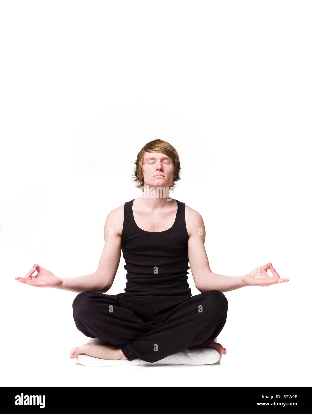 male masculine face skin relaxed studio peaceful quiet peace meditation ...