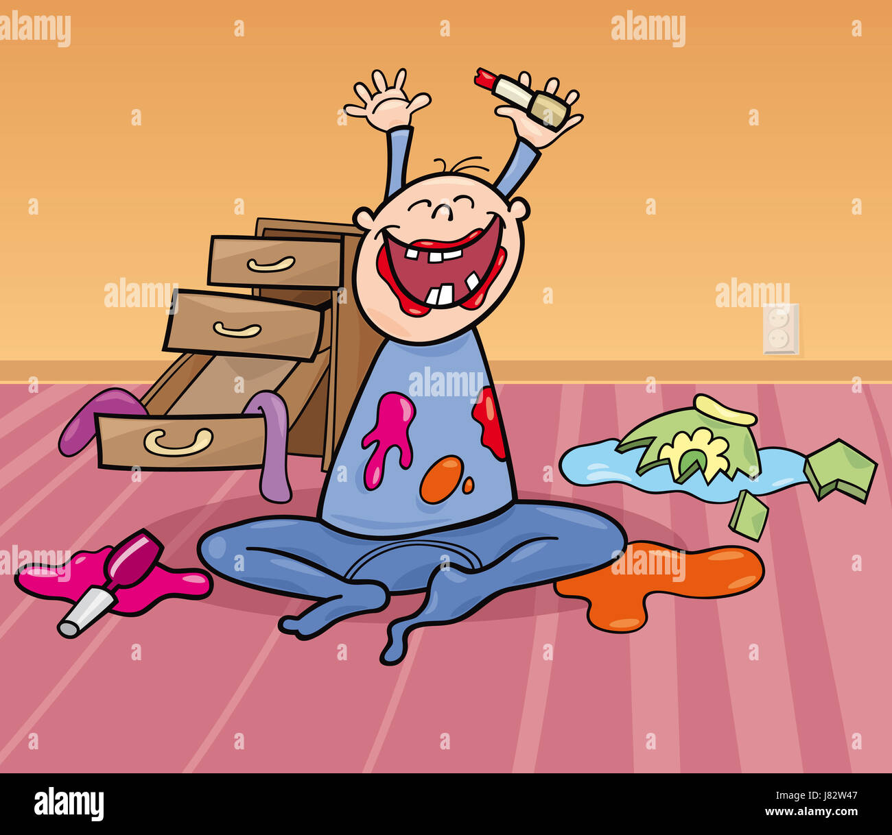 comic baby confusion mess illustration damage damages detriments ...