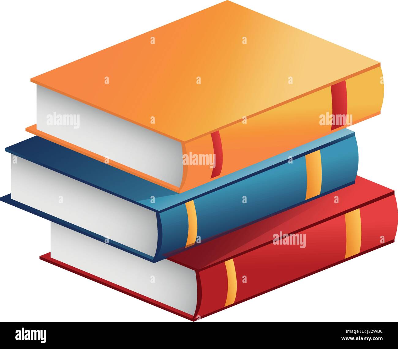 Pile text books literacy Stock Vector Images - Alamy