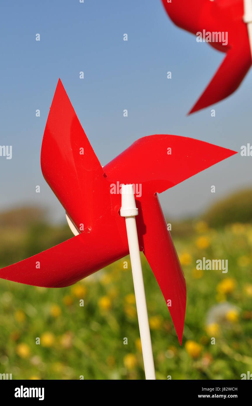 red wind wheels Stock Photo - Alamy
