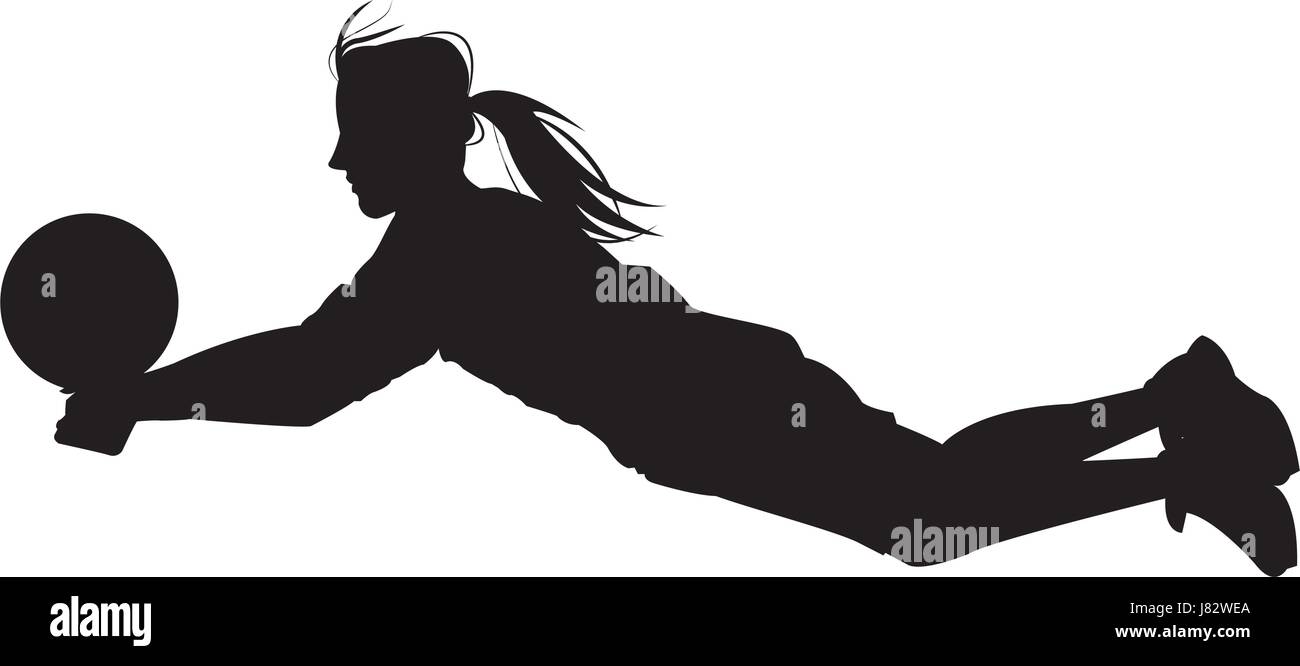 Active young women volleyball player Stock Vector Images - Alamy