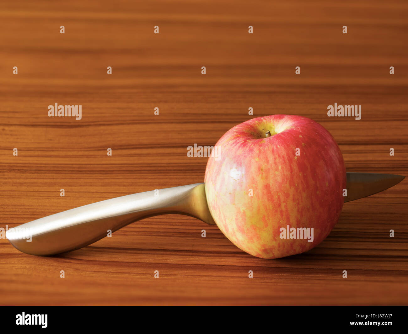 steel fruit blade pierce table arm weapon knive knife apple red food ...