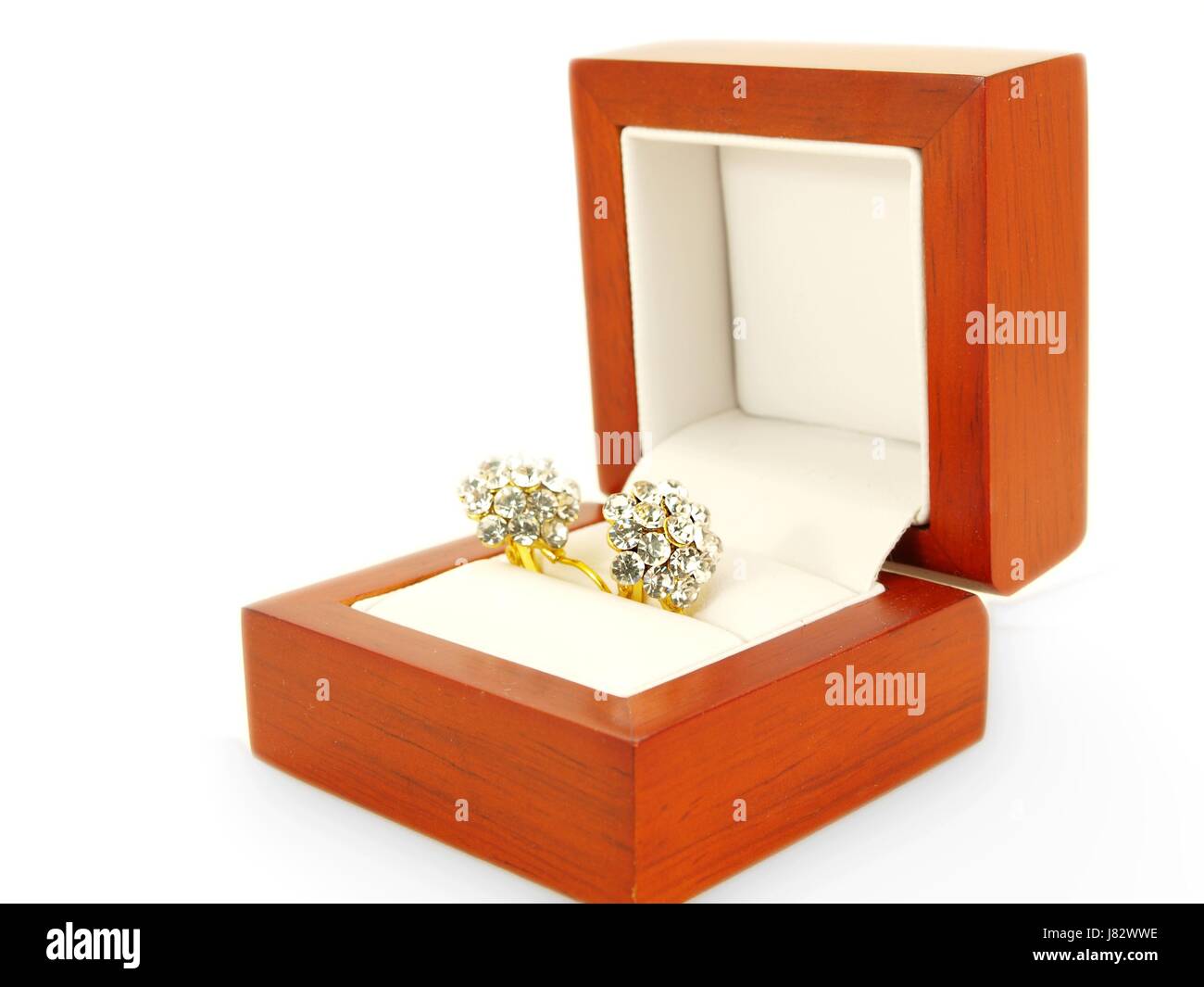 jewelry jewellery diamond earring box boxes wooden gem gold present ...