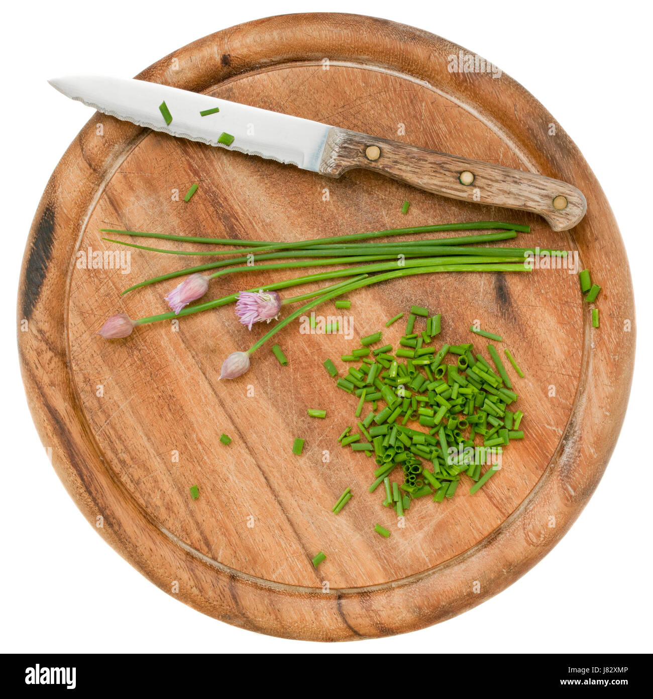 board chopped cutting arm weapon knive knife chives chive isolated ...
