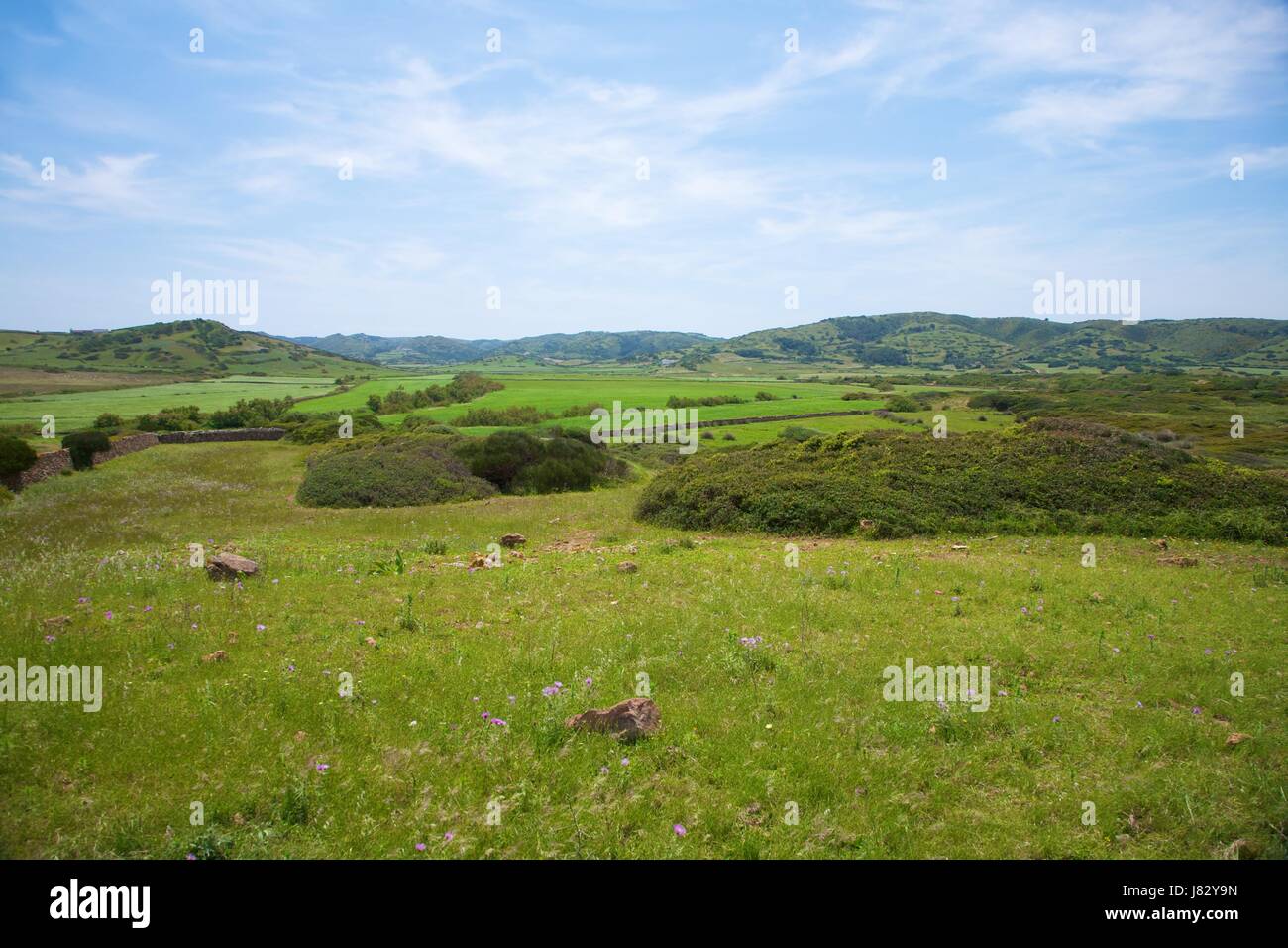 field spain valley landscape scenery countryside nature mountain lawn ...