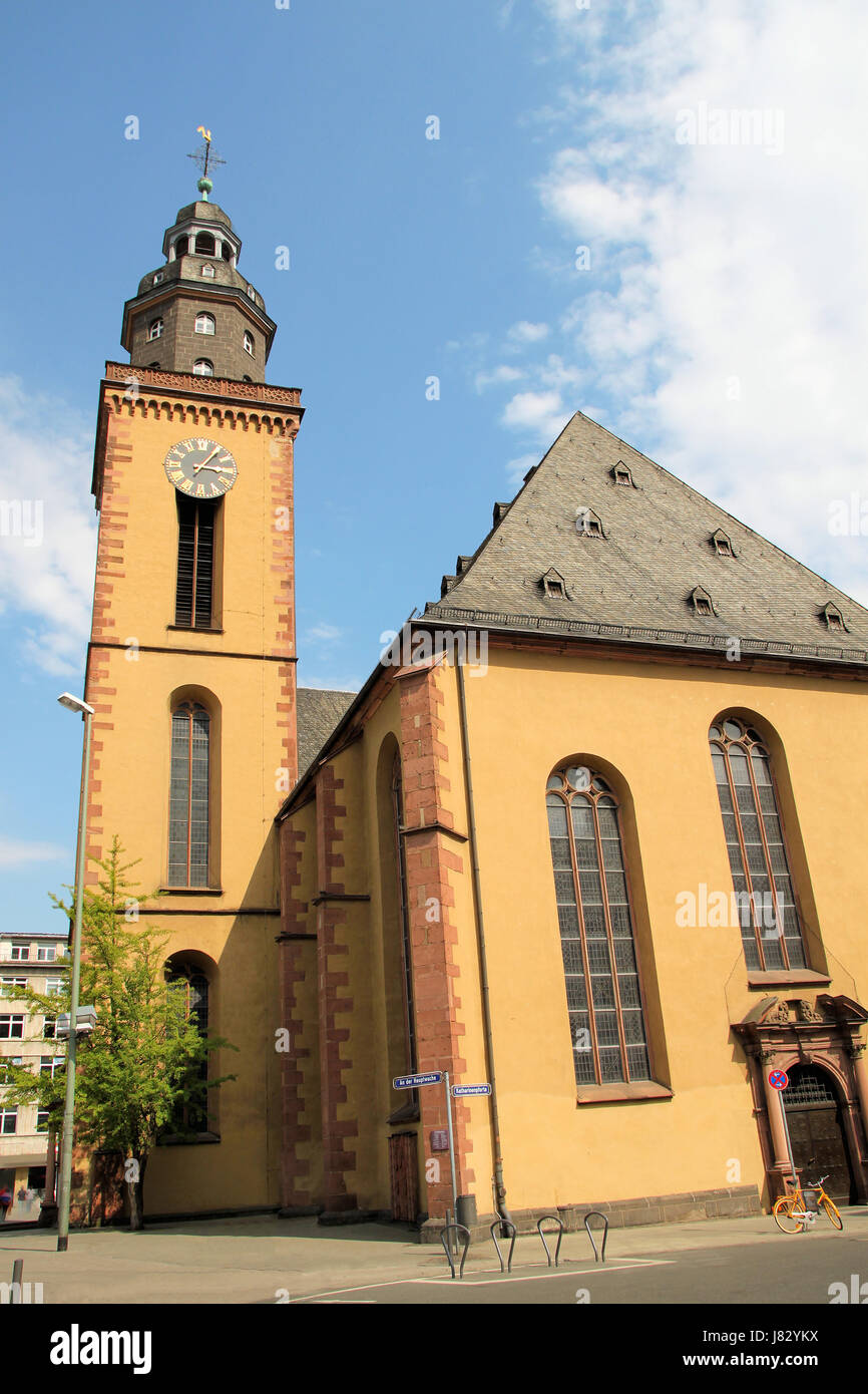 church frankfort steeple belfry gothic blue tower historical church ...
