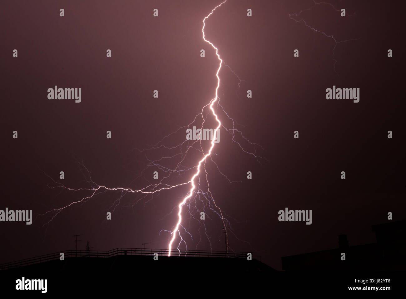 Lightning over Rome Stock Photo - Alamy