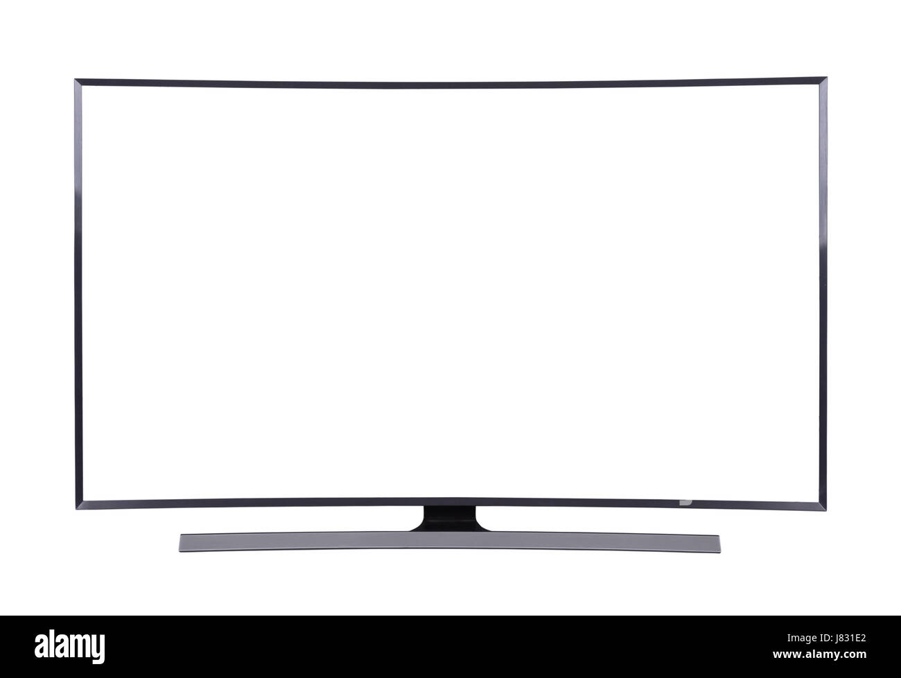 LED TV with blank screen isolated on white background (with clipping ...