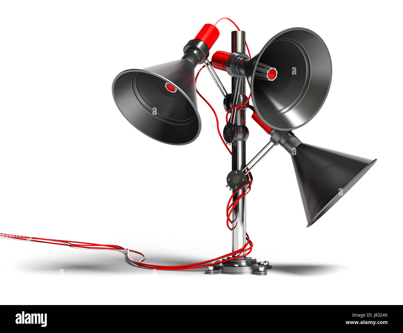 station sound isolated over communication electric loud stylish voice ...