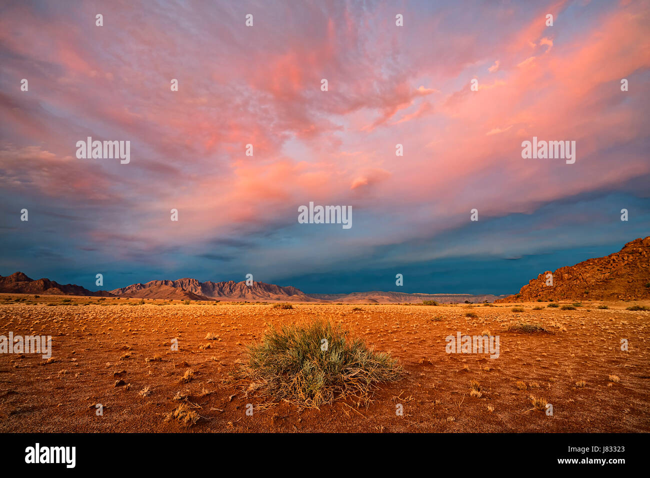 Desert dramatic dusk clouds Stock Photo - Alamy