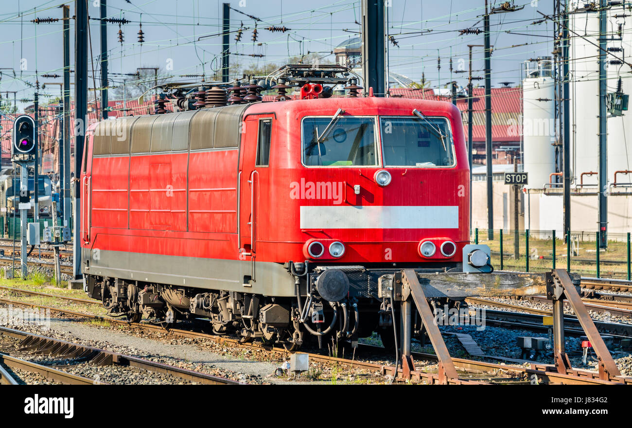 German locomotive at Strasbourg Central Station, France Stock Photo - Alamy