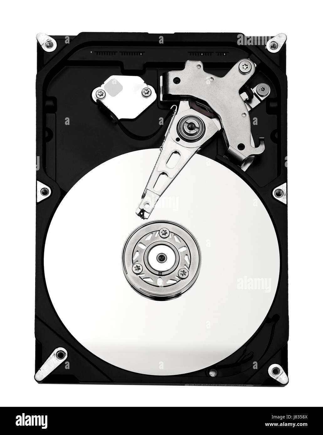 Close up of modern opened hard disk drive Stock Photo - Alamy