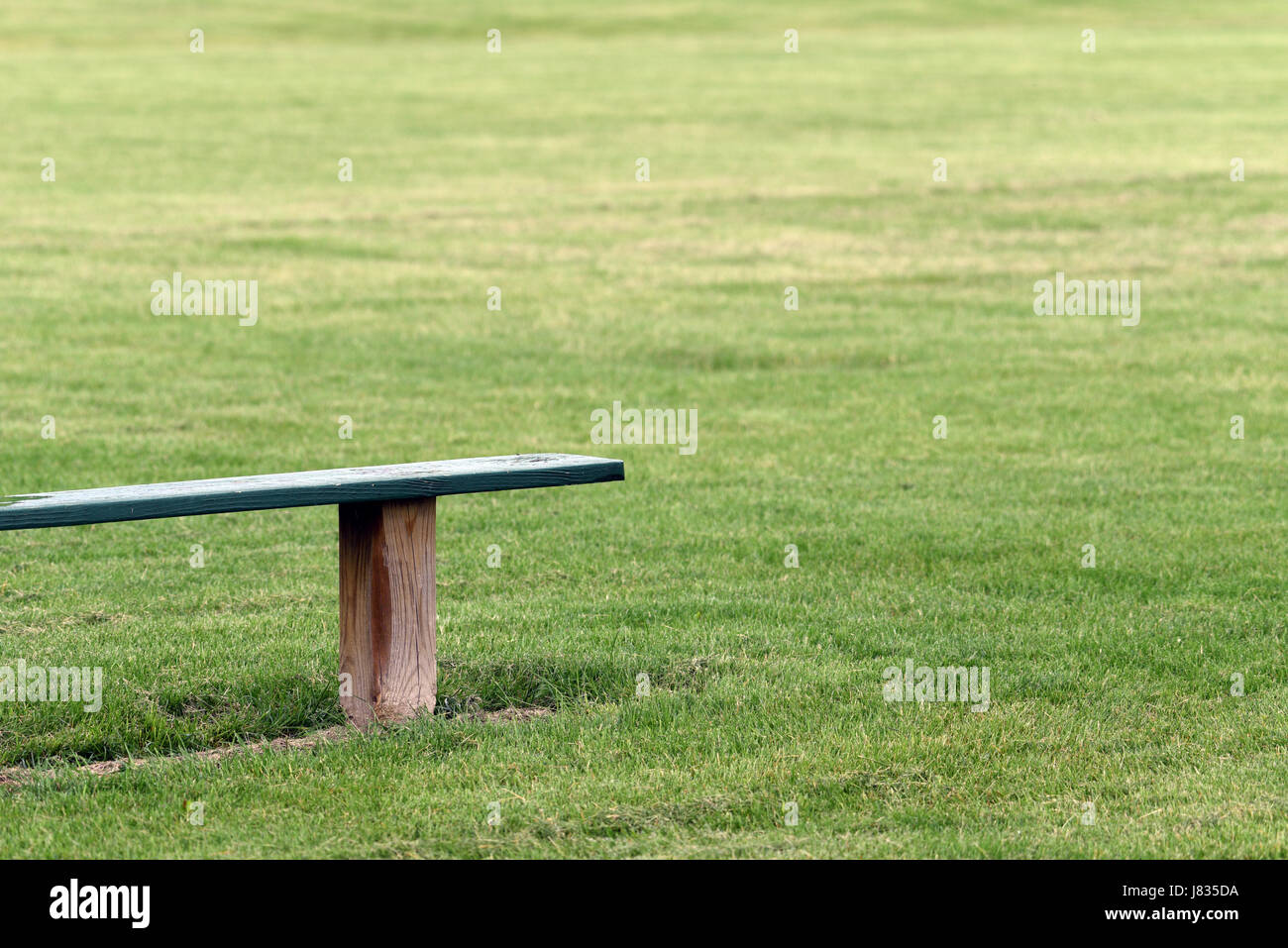 Bench at Baseball field Stock Photo - Alamy