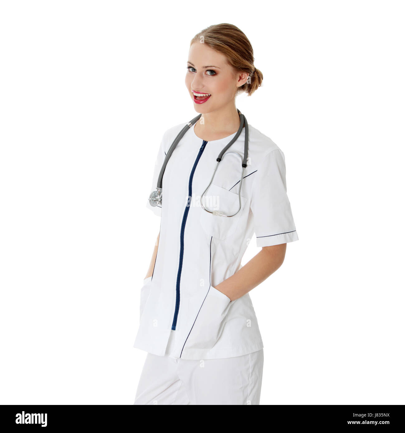 doctor physician medic medical practicioner woman laugh laughs laughing ...