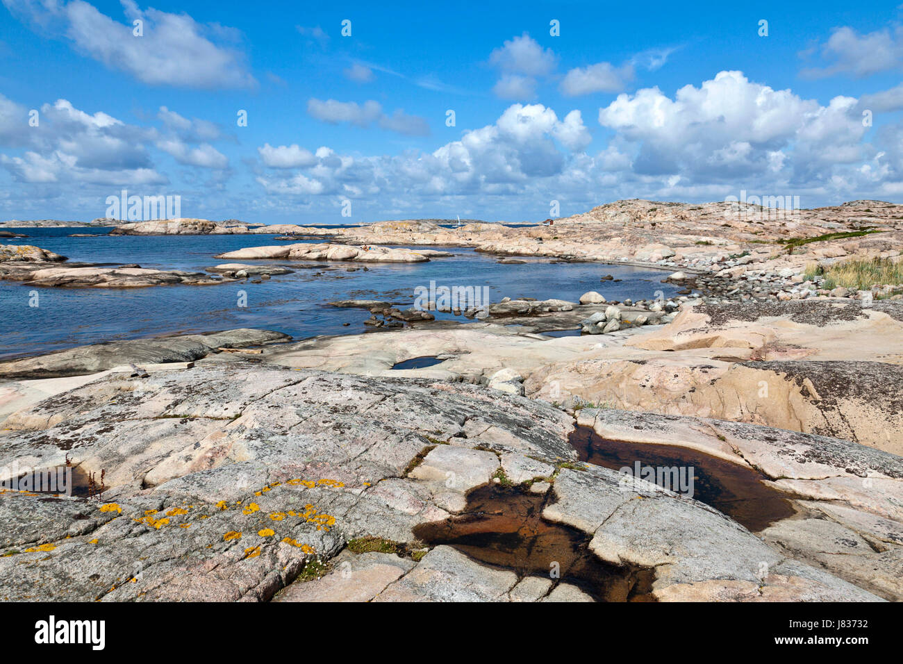 sweden coast archipelago scandinavia salt water sea ocean water horizon ...