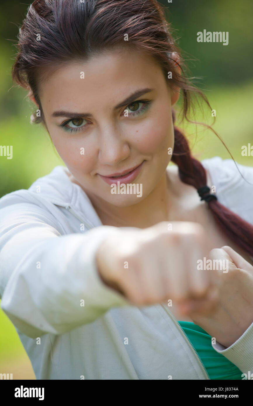 hand hands female fight fighting active exercise punching workout ...