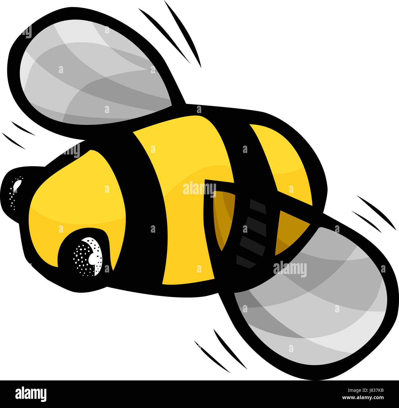 comic buzz cartoon fly flies flys flying yellow insect bee round motion ...