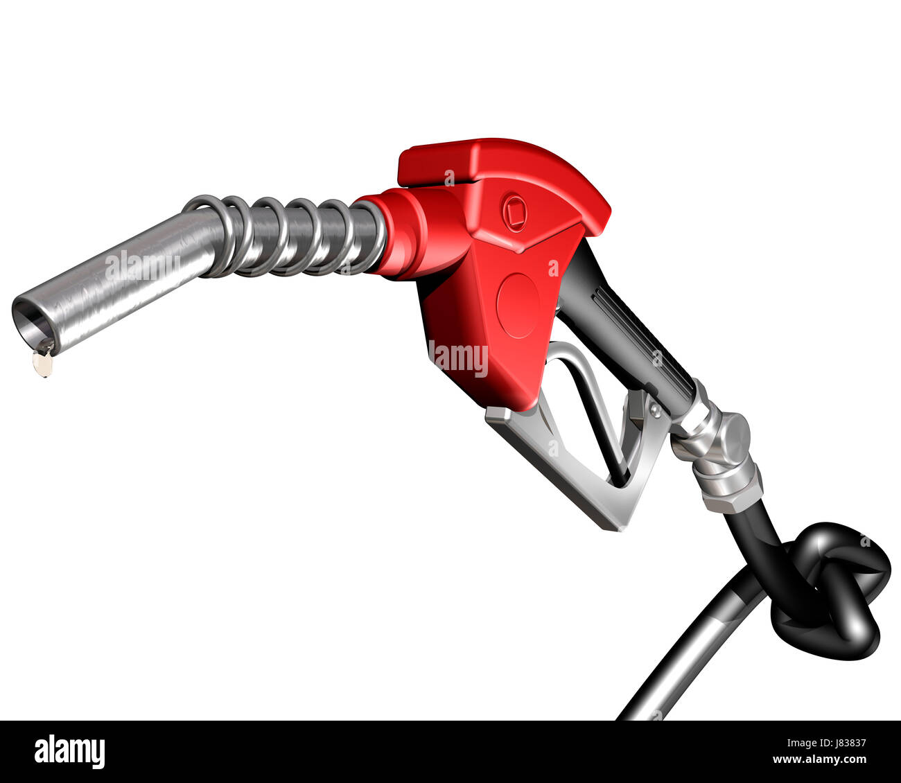 gas nozzle petrol gasoline knot pump isolated garage drip fuel gas hose ...