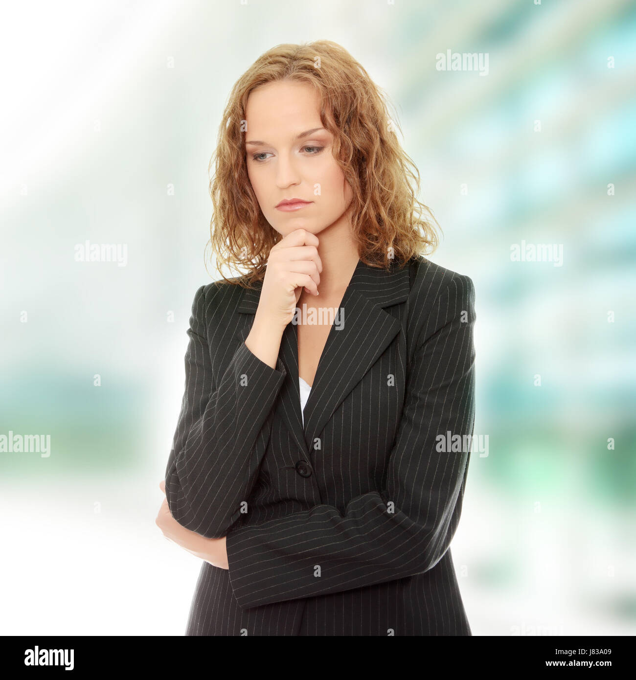woman fashion female closeup space face portrait blank european ...