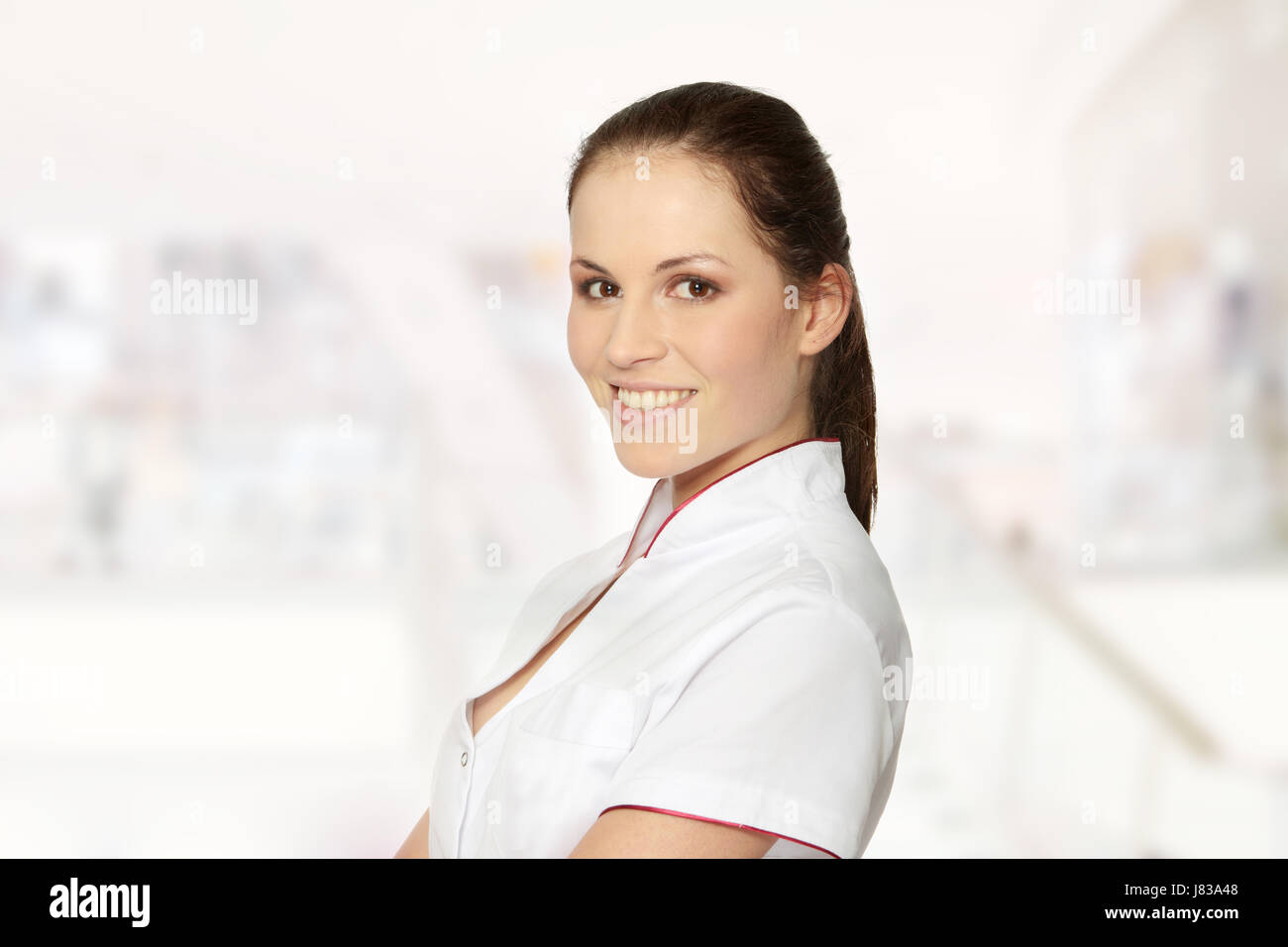 doctor physician medic medical practicioner woman laugh laughs laughing ...