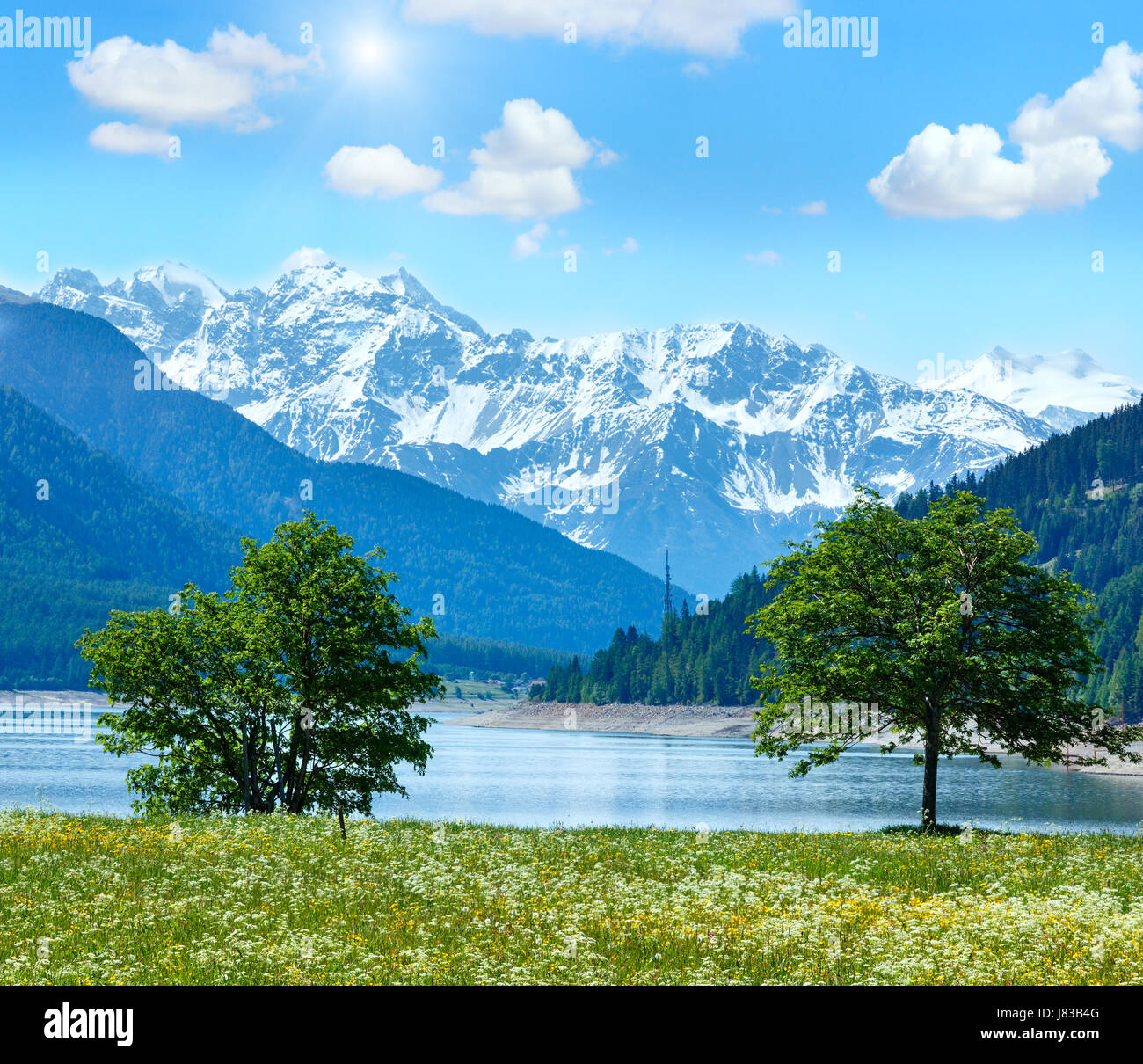 Lake reschen, italy hi-res stock photography and images - Alamy