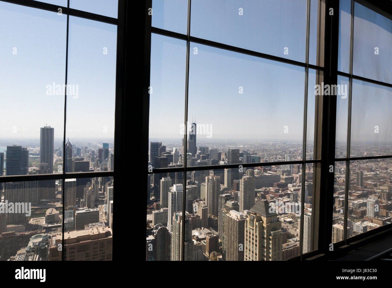 blue buildings city town sight view outlook perspective vista panorama ...