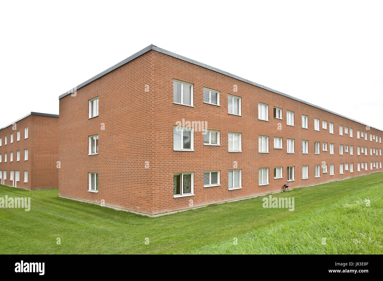 house building city town modern modernity door boring wall balcony ...