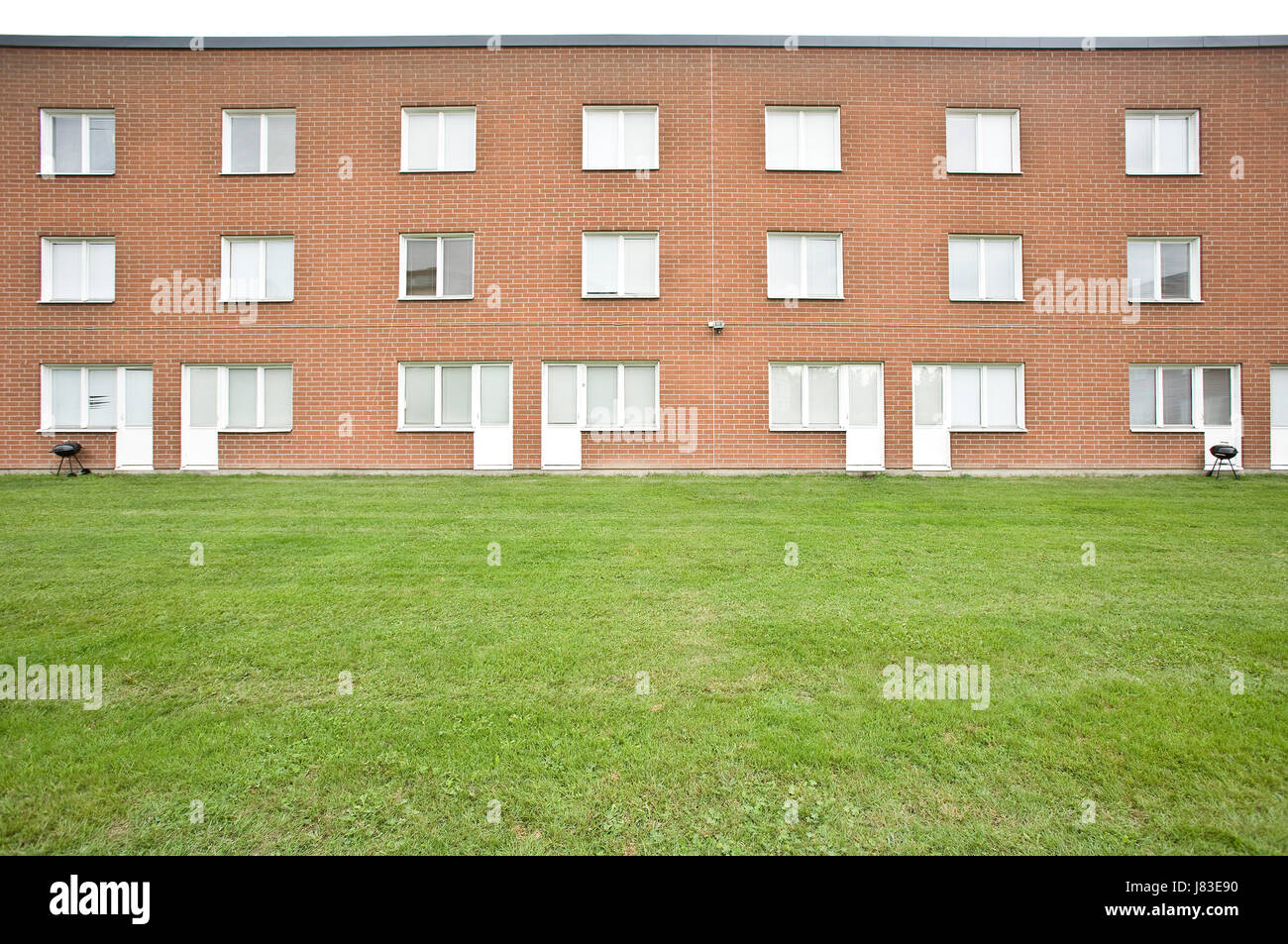 house building city town modern modernity door boring wall balcony ...