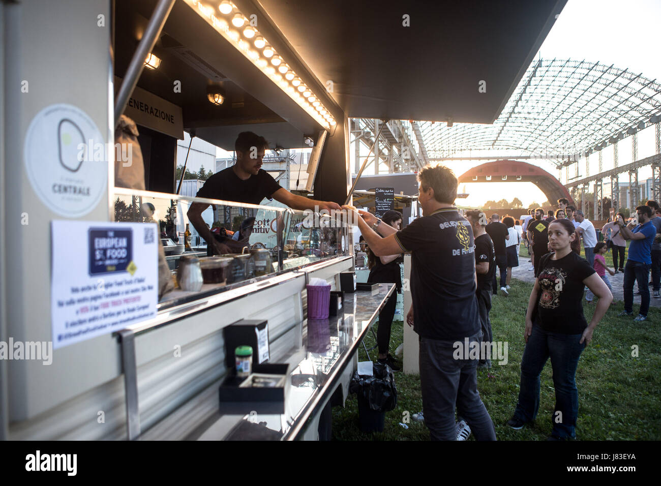European 'Food Truck Festival' held at Carroponte i Milano. (Photo by ...