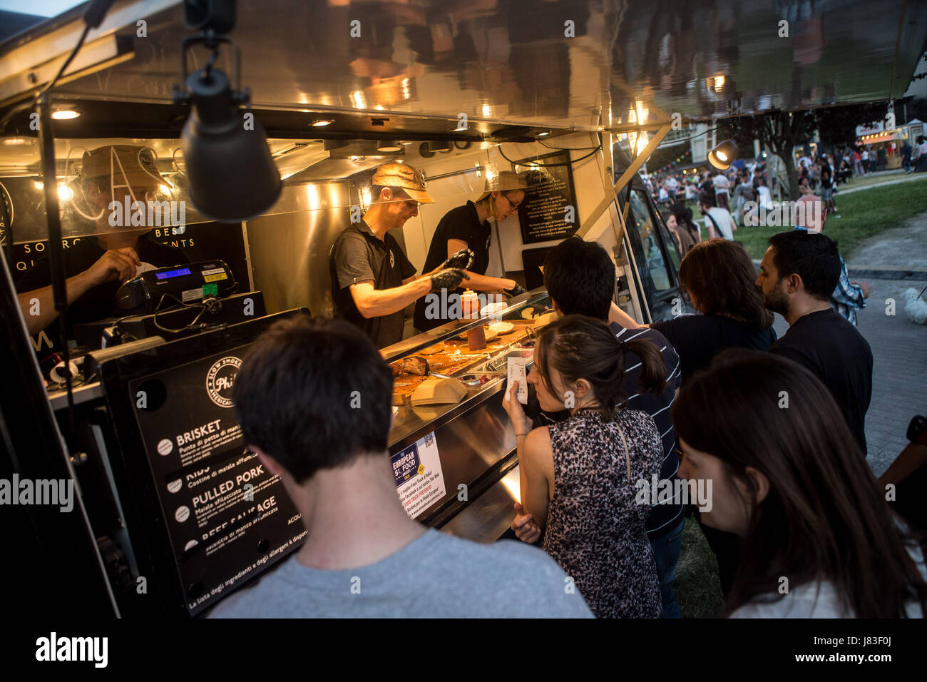 European 'Food Truck Festival' held at Carroponte i Milano. (Photo by ...