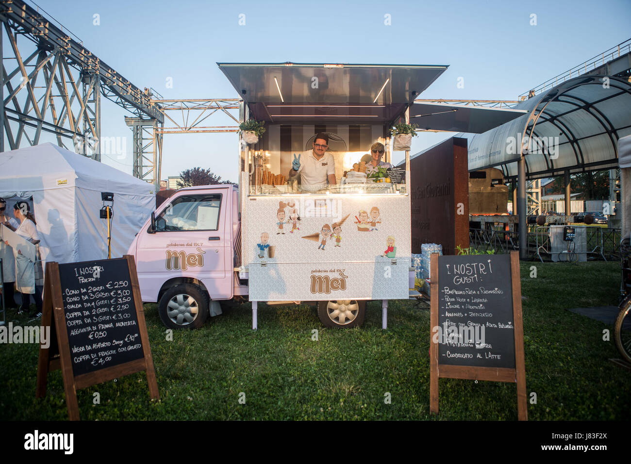 European 'Food Truck Festival' held at Carroponte i Milano. (Photo by ...