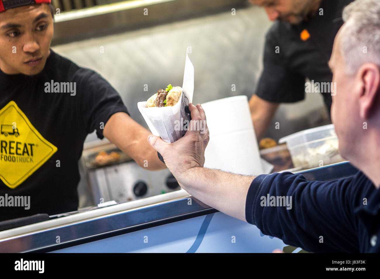 European 'Food Truck Festival' held at Carroponte i Milano. (Photo by ...