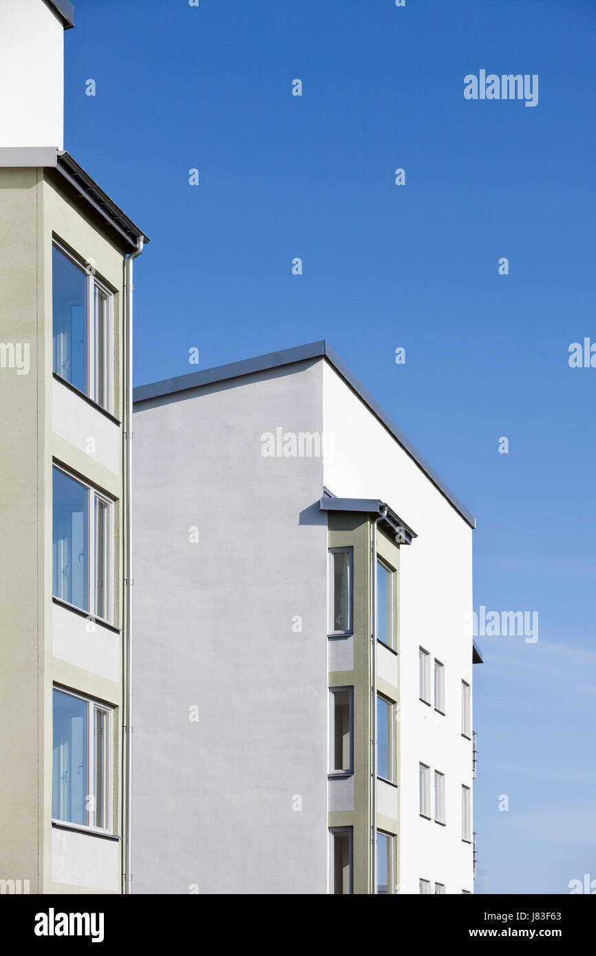 city life modern modernity sweden concrete horizontal balcony front ...