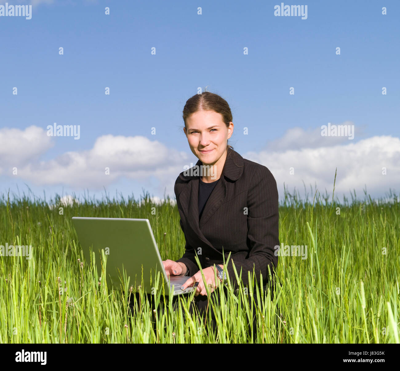 laptop notebook computers computer woman women relaxation female park ...