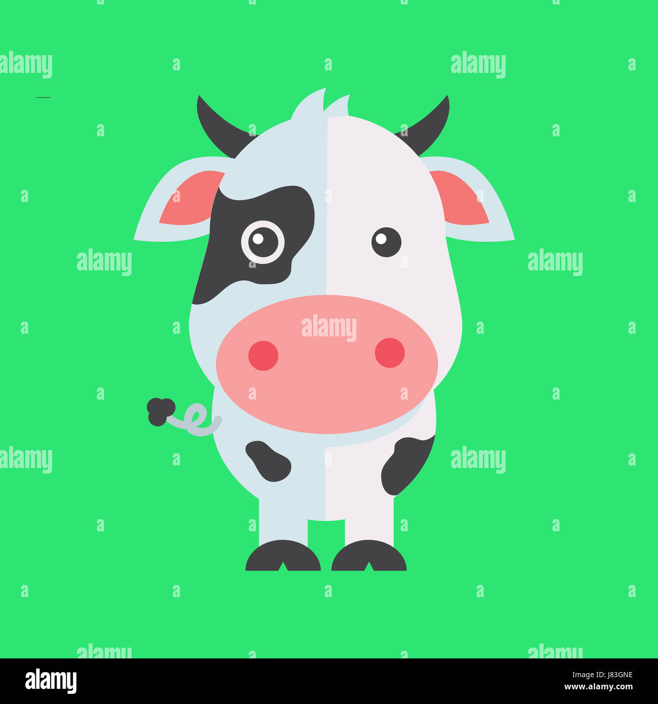 a holy cow illustration on a plain background Stock Photo - Alamy