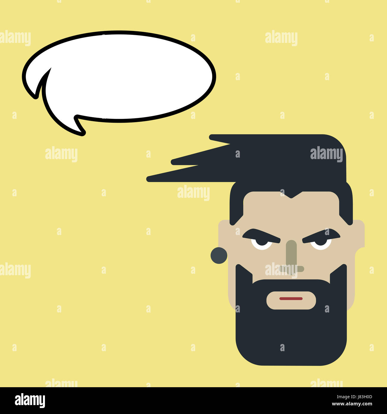 illustration of a swagger stylish man on a plain background Stock Photo ...