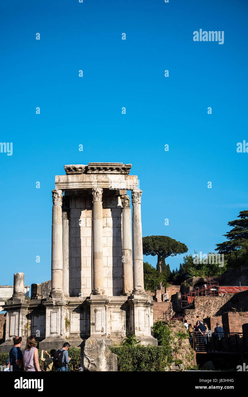 The Ancient Roman Forum in the Centre of Modern Rome in Italy Stock ...
