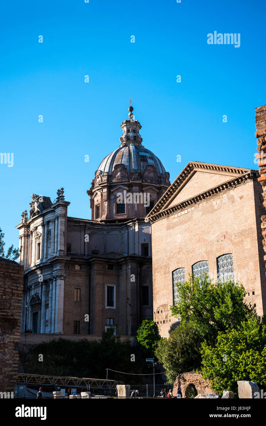 The Ancient Roman Forum in the Centre of Modern Rome in Italy Stock ...
