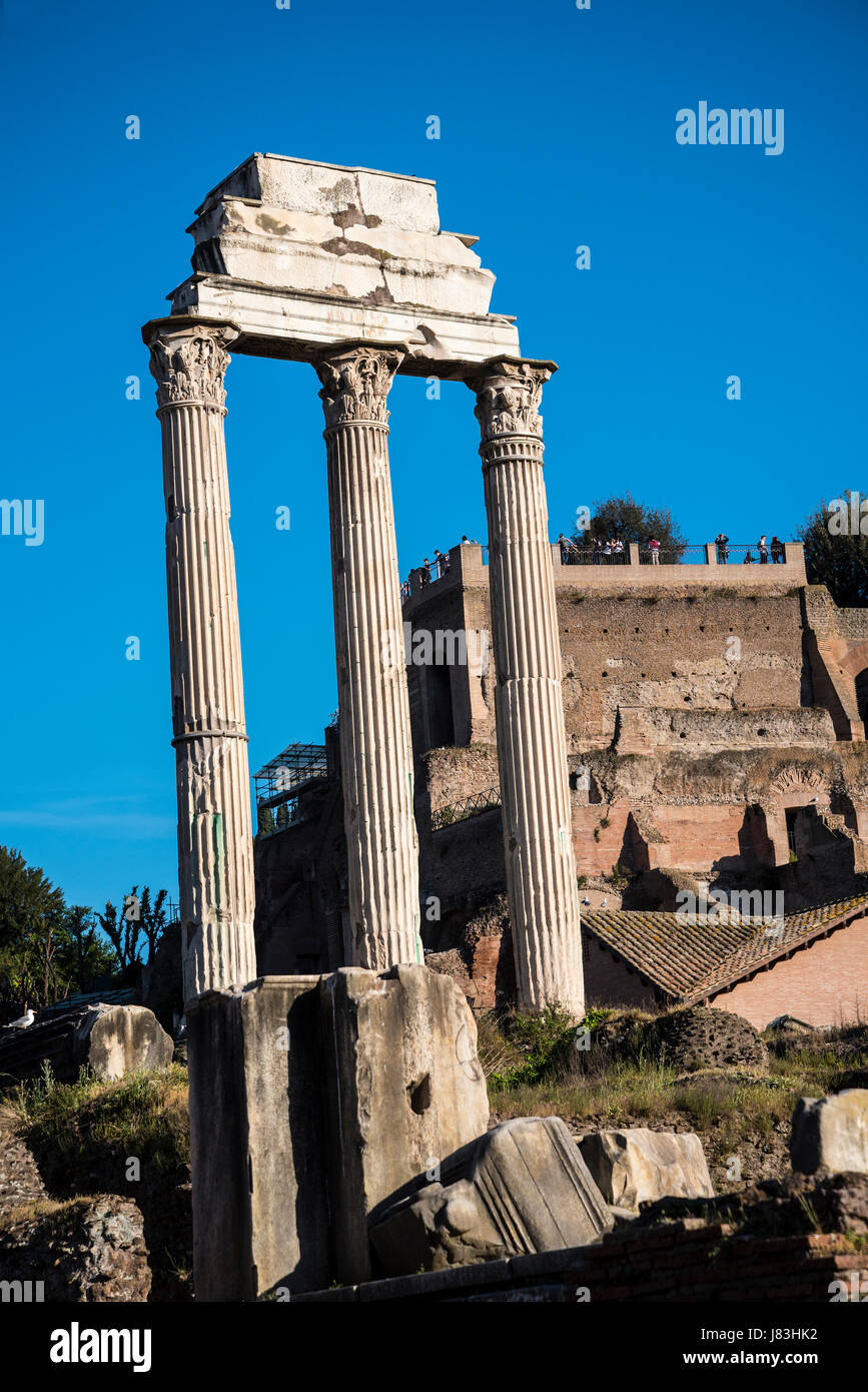 The Ancient Roman Forum in the Centre of Modern Rome in Italy Stock ...