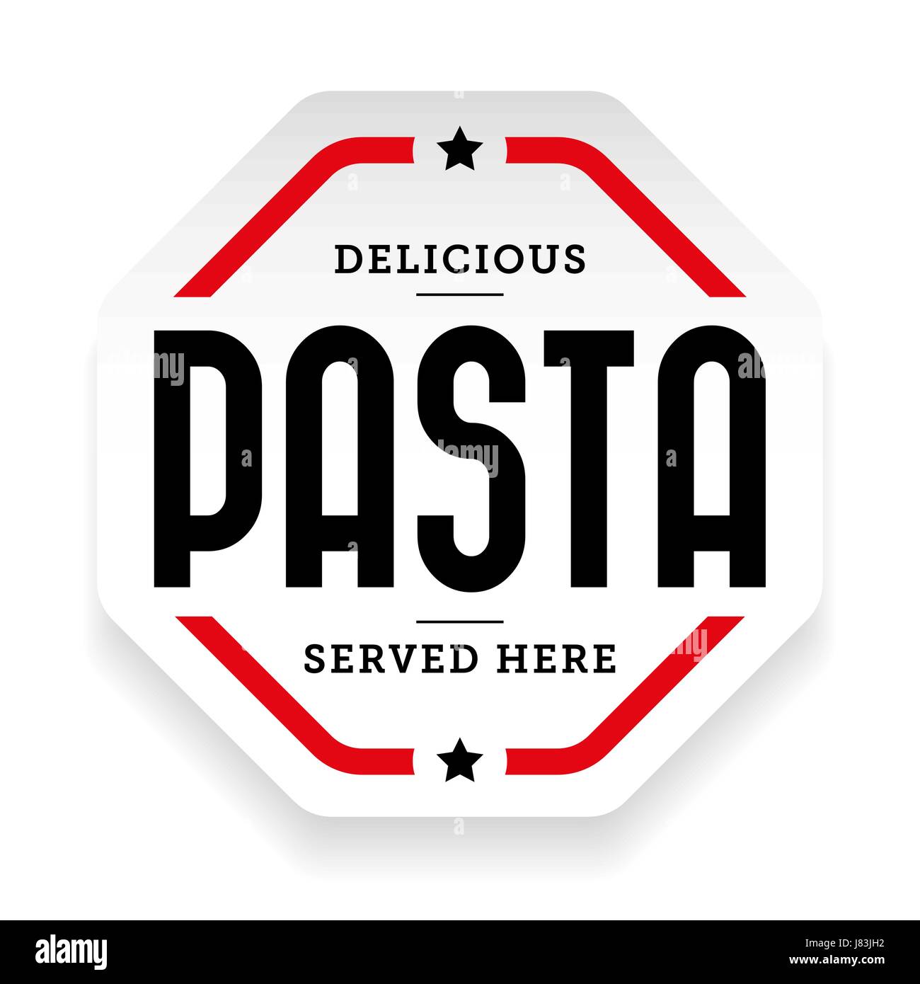 Pasta vintage stamp sticker vector Stock Vector Image & Art - Alamy