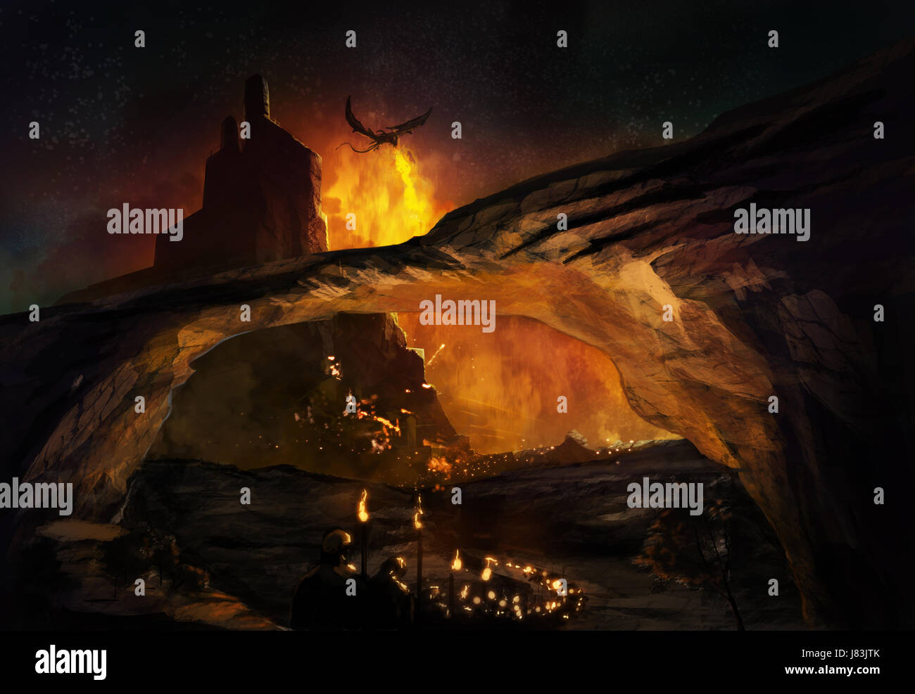 Torch fire castle hi-res stock photography and images - Alamy