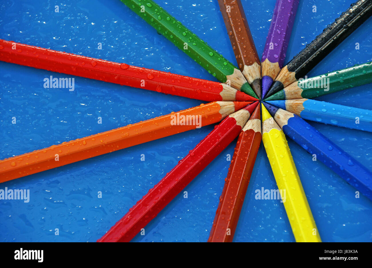 colour colors colours crayon drop drip drops seeping sopping drips blue ...