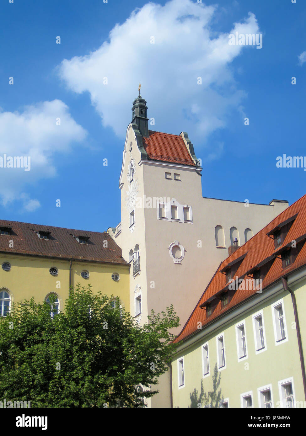 pastel bavaria ratisbon blue tree cloud pastel baroque europe bavaria ...