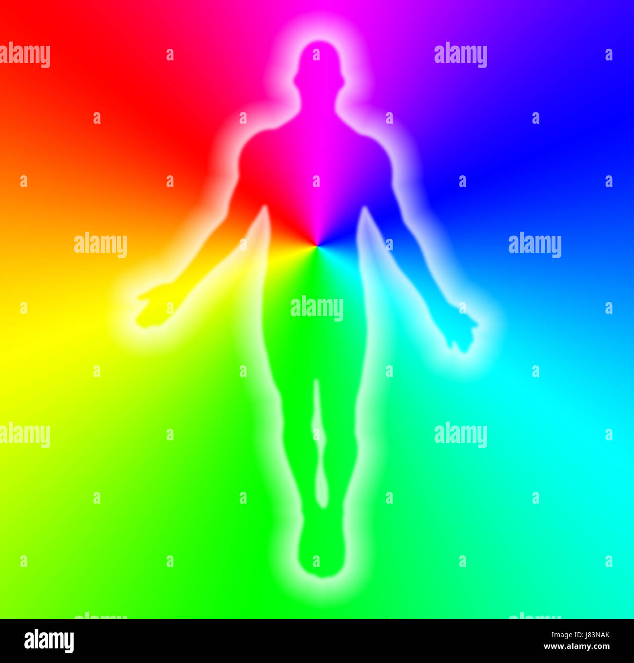 Rainbow man silhouette 03 hi-res stock photography and images - Alamy
