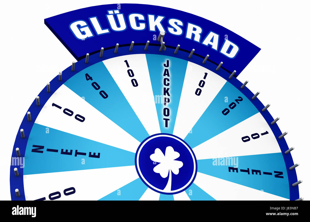 3d wheel of fortune - blue isolated 02 Stock Photo - Alamy