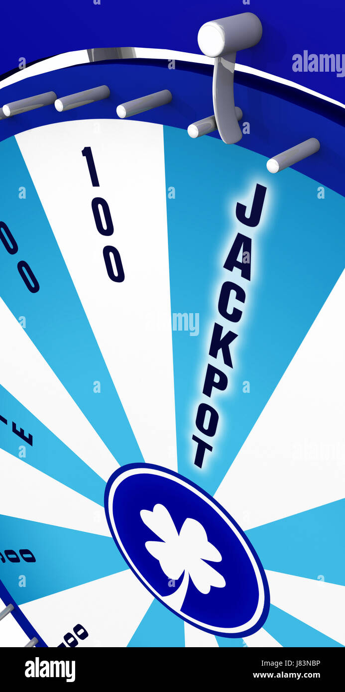 3d wheel of fortune - jackpot blue 01 Stock Photo - Alamy