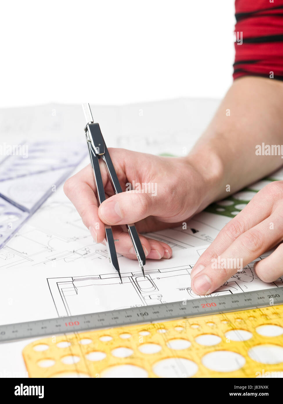 blue house building laptop notebook computers computer job macro close ...